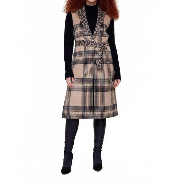Renuar | Jackets & Coats | New Renuar Reversible Belted Vest In Tan ...